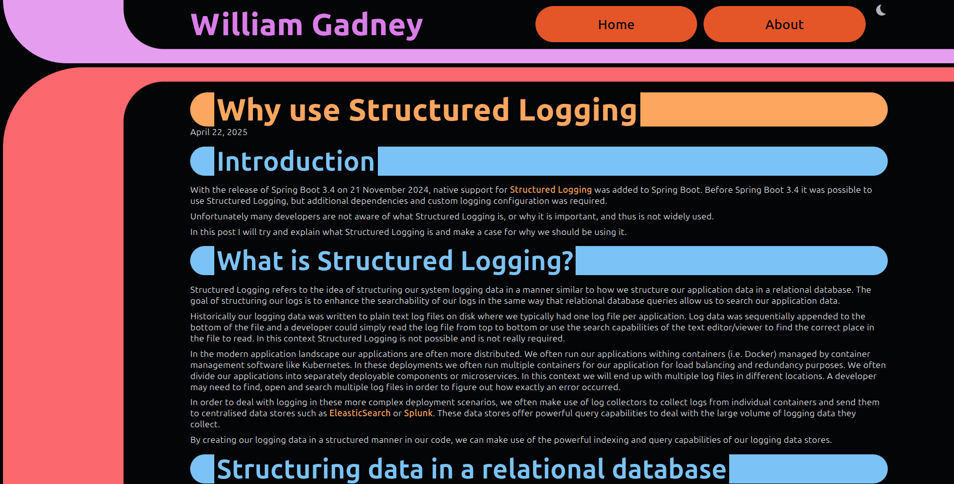 William Gadney - Why use Structured Logging